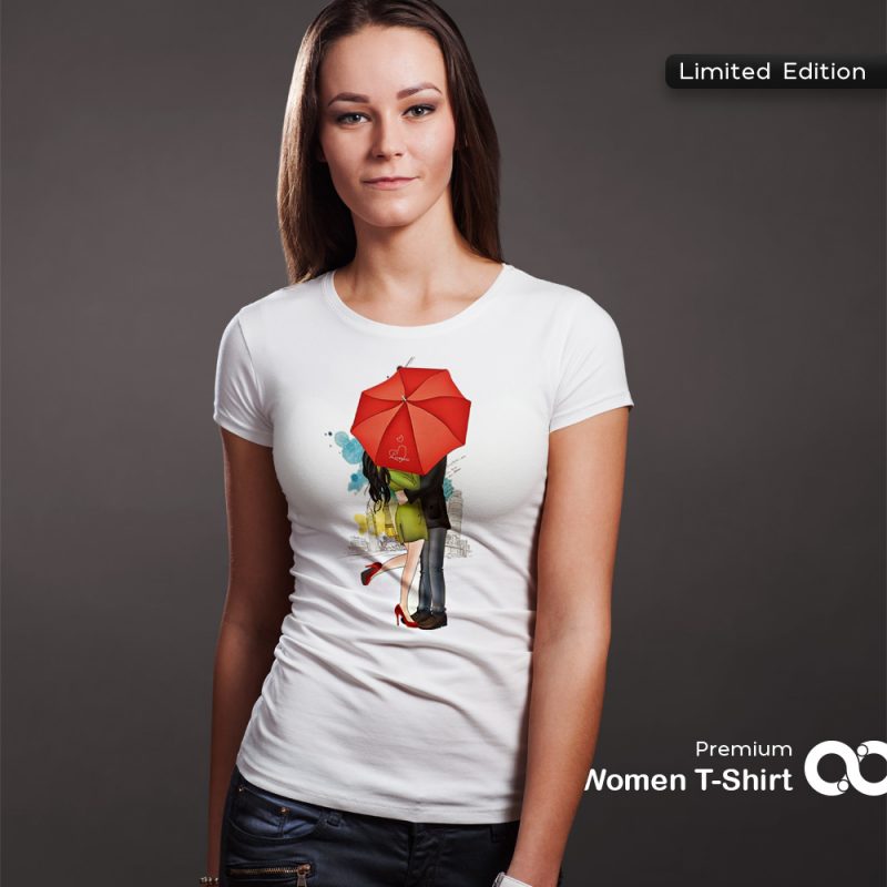 Couple in Umbrella | Women Sweatshirt | DOTSLEVEL®